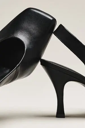 Maeve Square-toe Slgback Pumps - Black