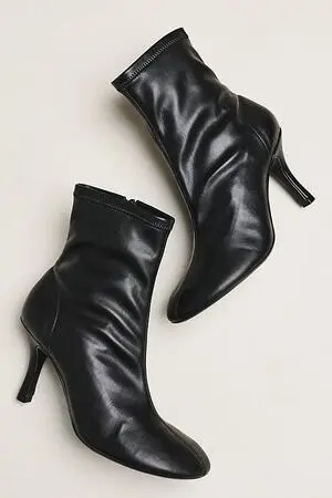 Maeve Round-toe Sock Boots - Black