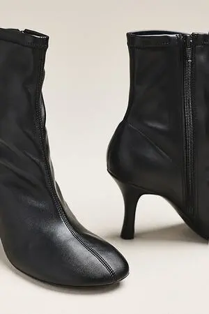 Maeve Round-toe Sock Boots - Black