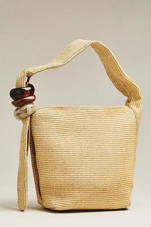 Dolce Vita Kalen Raffia Beaded Slouchy Bag