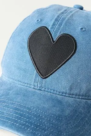 KERRI ROSENTHAL Denim Heart Baseball Cap