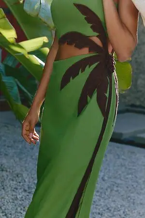 Farm Rio Palm Tree Midi Dress