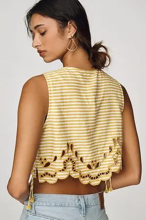 Farm Rio Richilieur Embroidered Tank Top