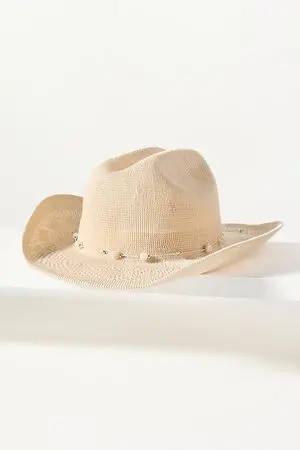 WYETH Beaded Nubby Rancher Hat - Light Sand