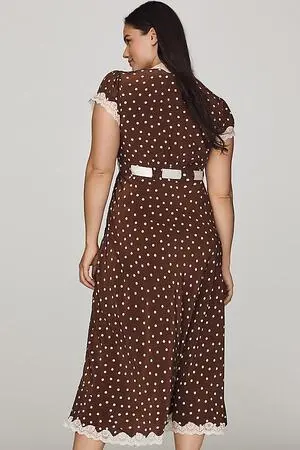 Rixo Marlice Silk Polka Dot Maxi Dress