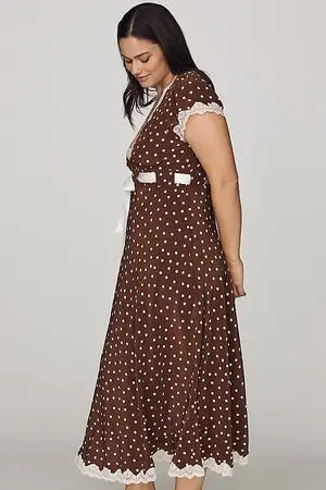 Rixo Marlice Silk Polka Dot Maxi Dress