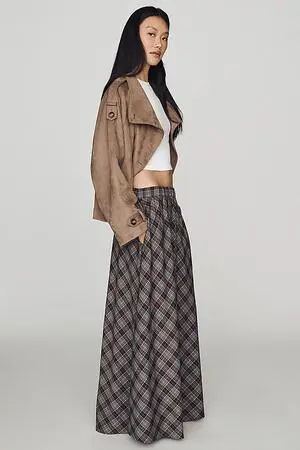 DOLAN LEFT COAST Checked Maxi Skirt