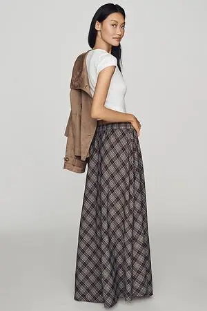 DOLAN LEFT COAST Checked Maxi Skirt