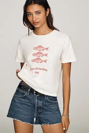 SUNNY SOMEWHERE Boxy Cotton T-shirt With Graphic Print - Off-white
