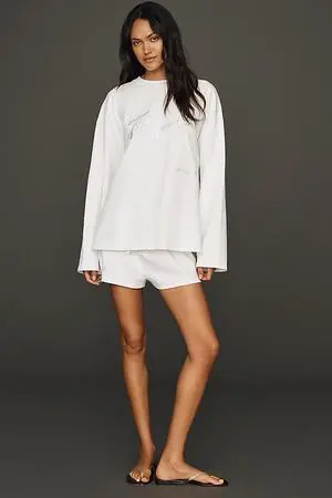 BRIDEMERCH Just Married Cotton Long-sleeve Top