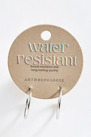 Anthropologie Classic Hoop Earrings - Silver