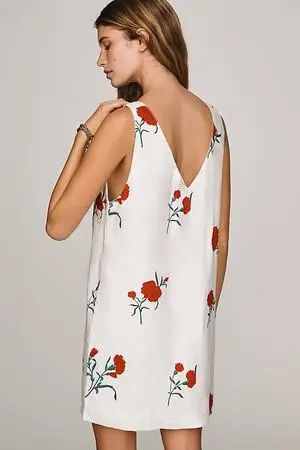 S/W/F Cotton V-neck Shift Dress