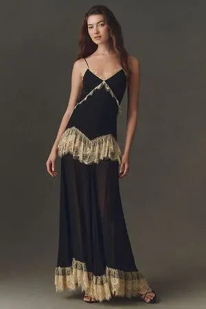 DE LA VALI Estela Maxi Dress - Black