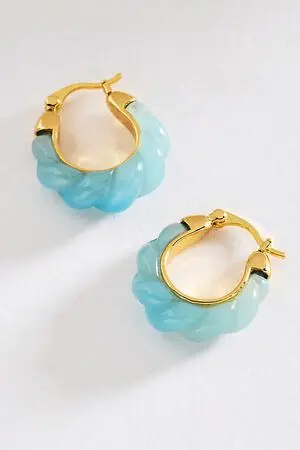 Loren Hope Alani Hoop Earrgs - Turquoise