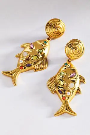 Loren Hope Kamari Fish Earrgs - Gold