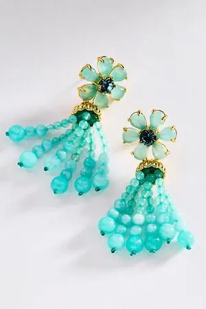 Loren Hope Talia Tassel Drop Earrgs - Blue