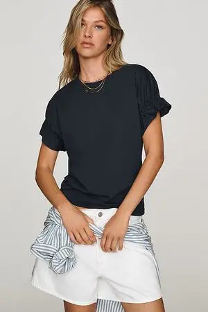 NATION LOS ANGELES Arline Top With Ruffled Sleeves - Night Sky
