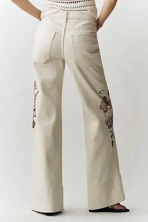 PILCRO Rylan High-rise Relaxed Flared Jeans