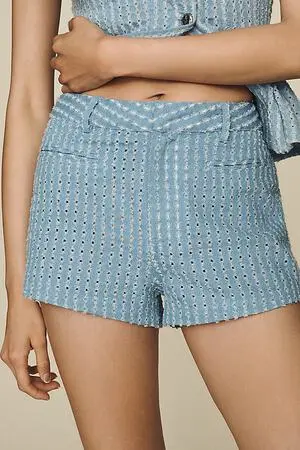 Astr The Label Arden Denim High-rise Mi Shorts