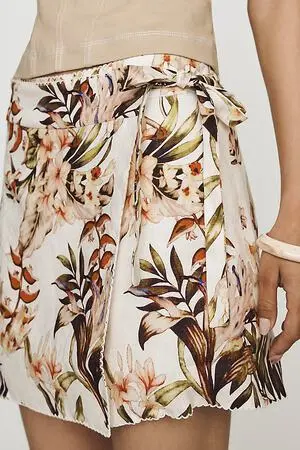 Astr The Label Lorelai Linen Wrap Skirt