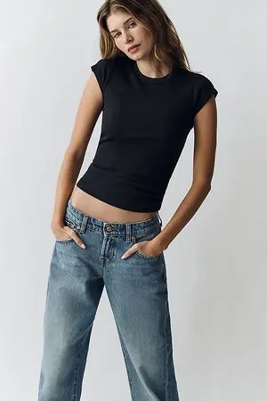 7 For All Mankind Low-rise Straight-leg Jeans