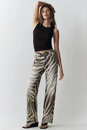 7 For All Mankind Stovepipe High-rise Straight-leg Jeans - Camel
