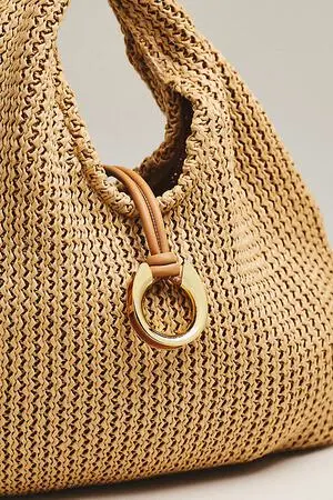 Dolce Vita Mart Raffia Slouchy Bag