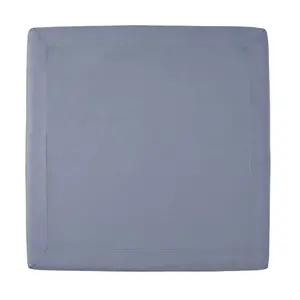 PURE PARIMA Egyptian Cotton-european Linen Adjustable Fitted Sheet Dusk - Blue