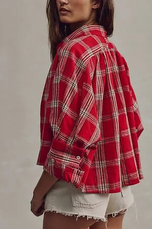Free People We The Free Mira Plaid Top