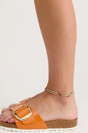 Free People Muse Beaded Anklet - Papaya