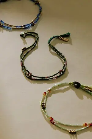 Free People Muse Beaded Anklet - Watermelon