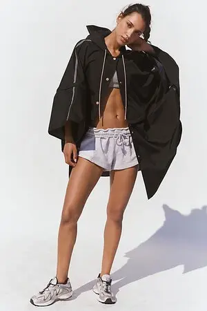 Free People Two-in-one Convertible Rain Poncho - Black