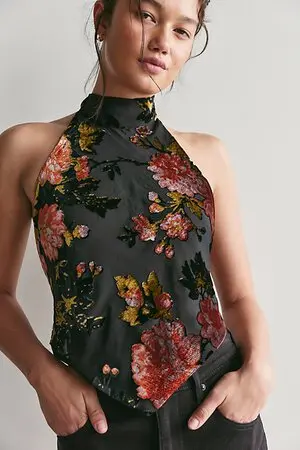 Anna Sui Burnout Halter Top - Russet