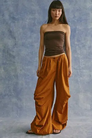 Free People Maribella Balloon Silhouette Pants - Olive Combo