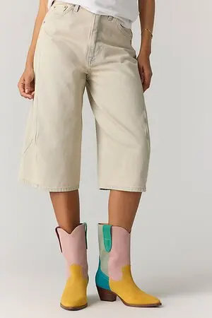 CHARLOTTE STONE SHOES Colorblock Western Boots