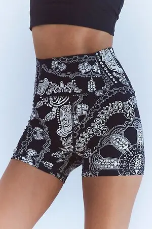 Free People Never Better High-rise Printed 5" Biker Shorts