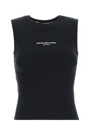 Alexander Wang Stretch Cotton Tank Top - Black