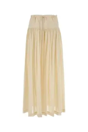 THE ROW Cream Cotton Berenice Wide-leg Pant - Yellow
