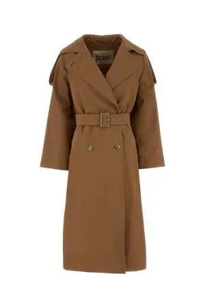 Herno Cotton Blend Trench Coat - Brown