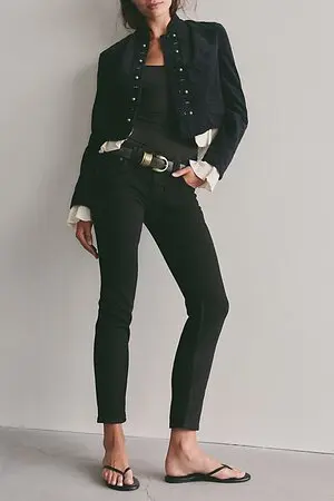 Free People Cloud Nine Ruffle Cadet Jacket