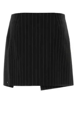 Sportmax Embroidered Stretch Wool Blend Fatti Mini Skirt