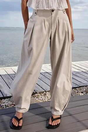 Free People At Bay Trousers - Undyed Natural