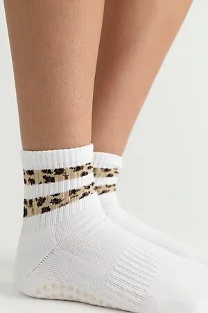 SOULS. Souls Cheetah Pilates Grip Socks