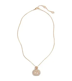 Valentino Garavani Crystal Vlogo Signature Necklace - Gold