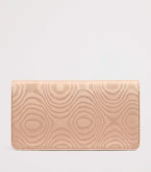 Valentino Garavani Moiré Vlogo Signature Chain Wallet - Pink