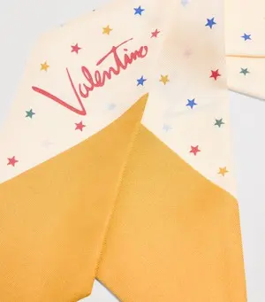 Valentino Garavani Silk Stars Skinny Scarf