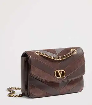 Valentino Garavani Lambskin Chevron Djuna Shoulder Bag
