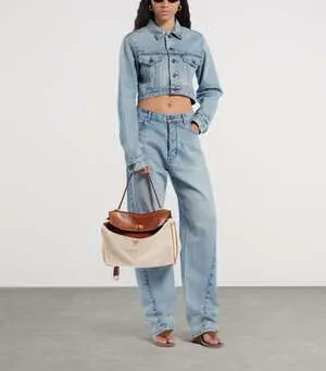 Balenciaga Medium Canvas Rodeo Top-handle Bag