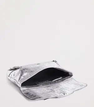 Balenciaga Lambskin Le City Clutch Bag - Silver