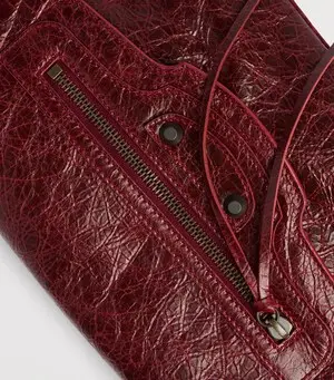 Balenciaga Lambskin Le City Clutch Bag - Burgundy